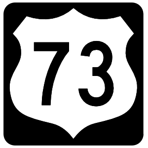 Highway 73 Sign With Black Border Sticker