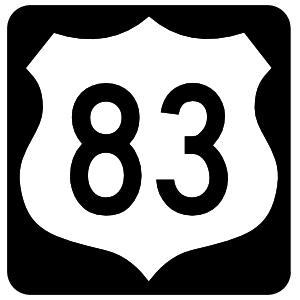 Highway 83 Sign With Black Border Sticker