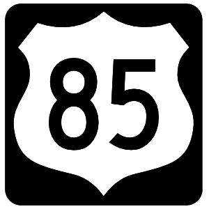 Highway 85 Sign With Black Border Magnet