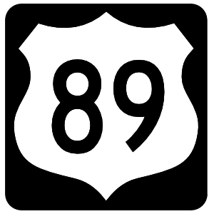 Highway 89 Sign With Black Border Sticker