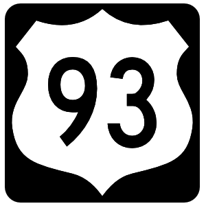 Highway 93 Sign With Black Border Sticker