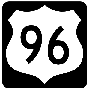 Highway 96 Sign With Black Border Sticker