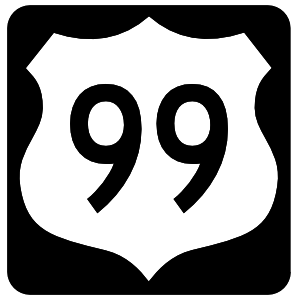 Highway 99 Sign With Black Border Magnet