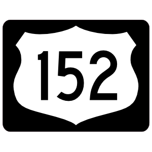 Highway 152 Sign With Black Border Sticker