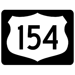 Highway 154 Sign With Black Border Magnet