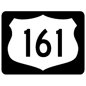 Highway 161 Sign With Black Border Sticker