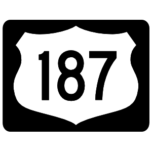 Highway 187 Sign With Black Border Magnet