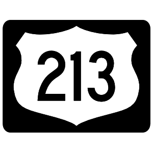 Highway 213 Sign With Black Border Sticker
