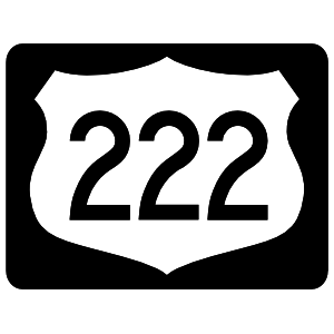 Highway 222 Sign With Black Border Sticker
