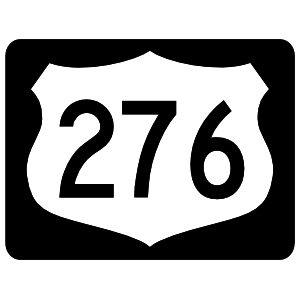 Highway 276 Sign With Black Border Sticker