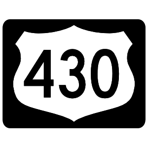 Highway 430 Sign With Black Border Sticker