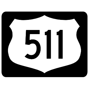 Highway 511 Sign With Black Border Sticker
