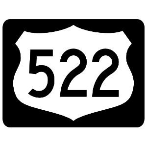 Highway 522 Sign With Black Border Magnet