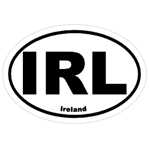 Ireland Irl Oval Sticker