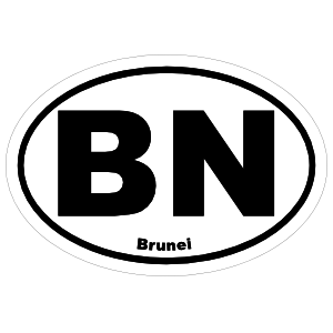 Brunei Bn Oval Sticker
