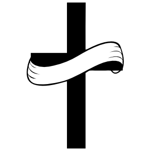 Cross With Sash Sticker