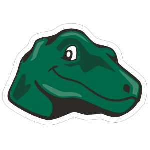 Cute Raptor Mascot Sticker