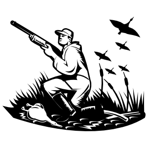 Ducks Hunting Sticker