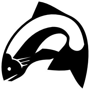 Simple Jumping Fish Sticker