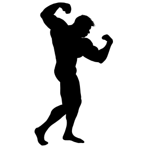 Flexing Male Body Builder Sticker