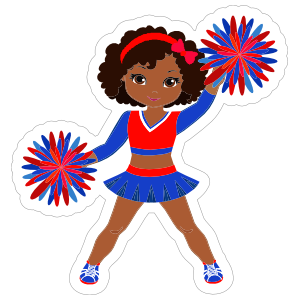 Fun Cheerleading Sticker