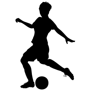 Girl Soccer Player Kicking Sticker