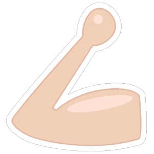 Hands Flexing Bicep Emoji Sticker