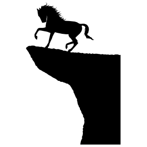 Horse On A Ledge Sticker