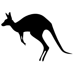 Kangaroo Jumping Sticker