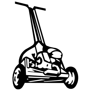 Landscaper Gardener Lawn Mower Sticker