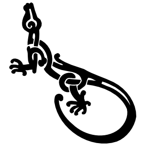 Thin Celtic Knot Lizard Gecko Sticker