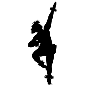 Muscular Male Hula Dancer Sticker