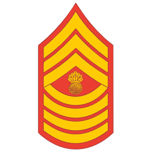 Marine Rank E-9 Master Gunnery Sergeant Sticker