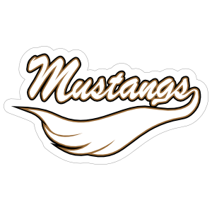 Mustangs Logo Type Mascot Sticker
