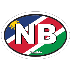 Namibia Flag Oval Sticker