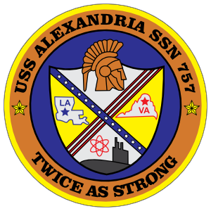 Navy Submarine Ssn 757 Uss Alexandria Sticker