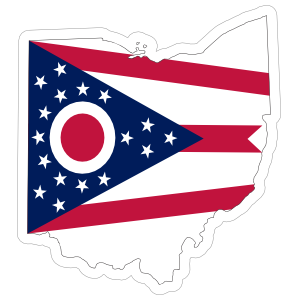 Ohio Flag State Sticker