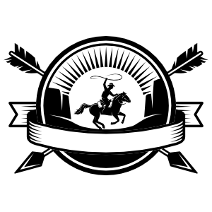 One Color Arrows Cowboy Sticker