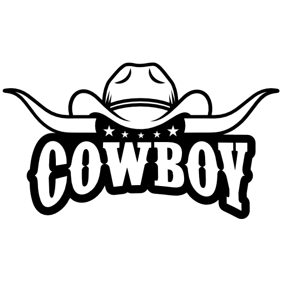 One Color Rodeo Cowboy Sticker