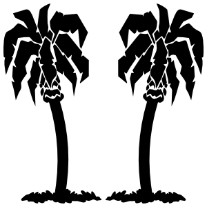 Two Palm Trees Sticker