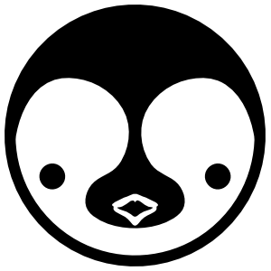 Adorable Penguin Face Sticker