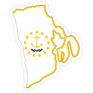 Rhode Island Flag State Sticker
