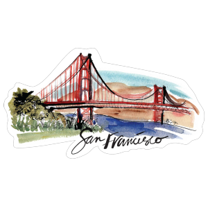 San Francisco Painted Skyline Sticker