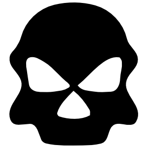 Grumpy Skull Sticker