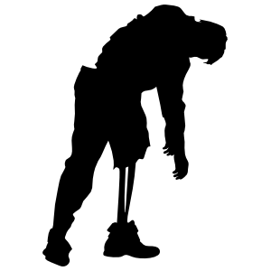 Slumped Over Zombie Sticker