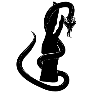 Snake Wraped Around A Stick Sticker