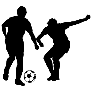 Two Soccer Players Sticker