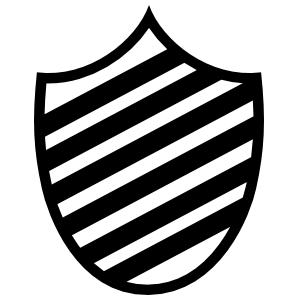 Striped Shield Sticker