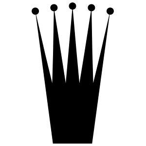 Tall Crown Five Point Sticker