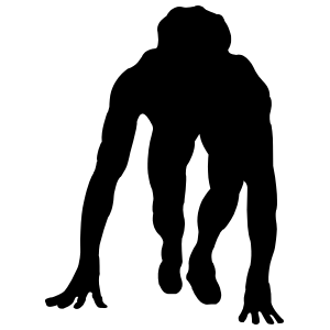 Track & Field Runner Sticker